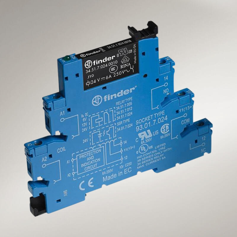 Finder Interfacerelæ Skrueterminal 24VDC 6A 1-polet Relæ